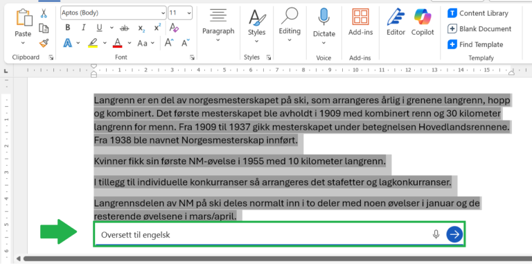 Guide: Oversett Word-dokumenter med Copilot • AIavisen